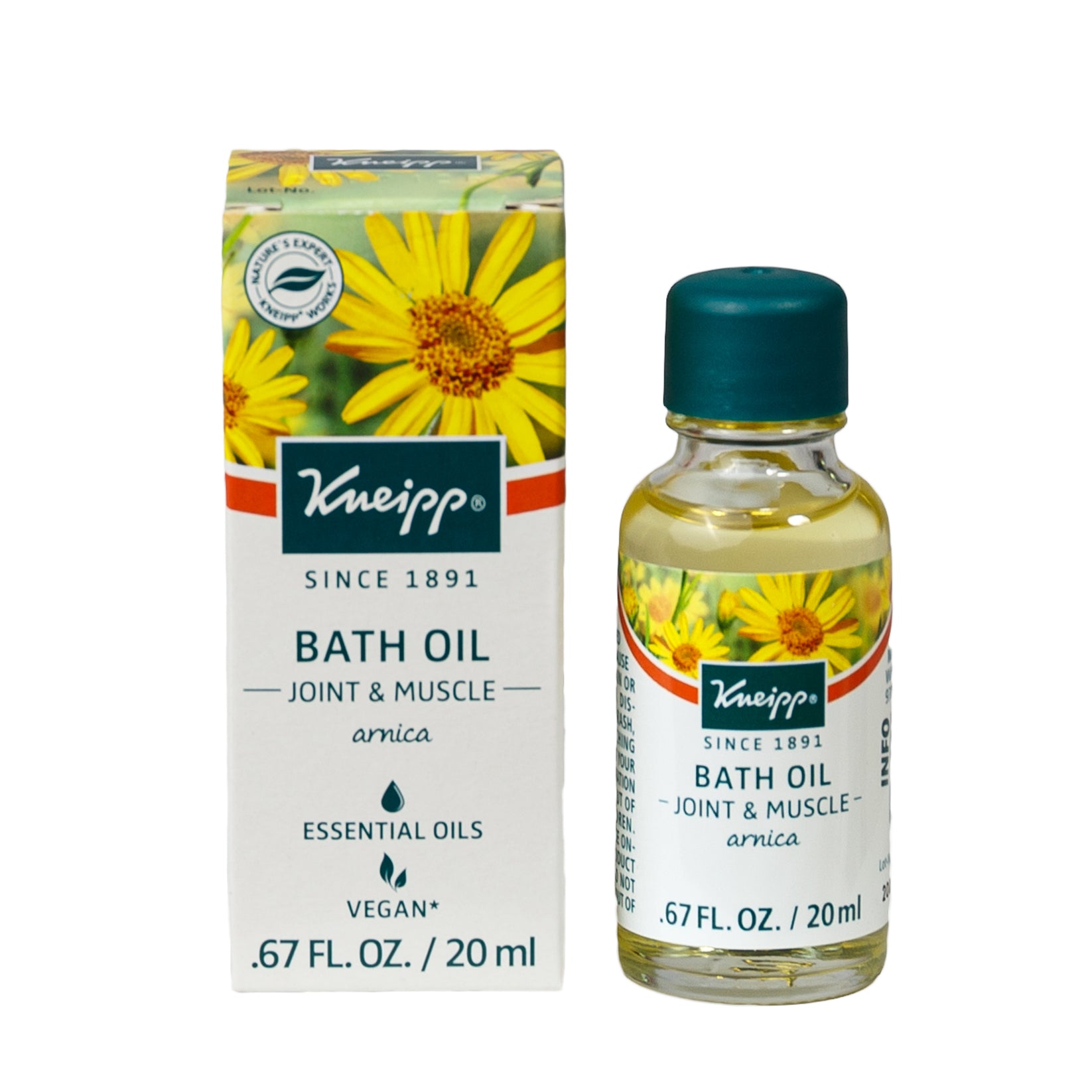 Kneipp Arnica Joint & Muscle Mini Bath Oil (20 ml) #10089503 – Smallflower