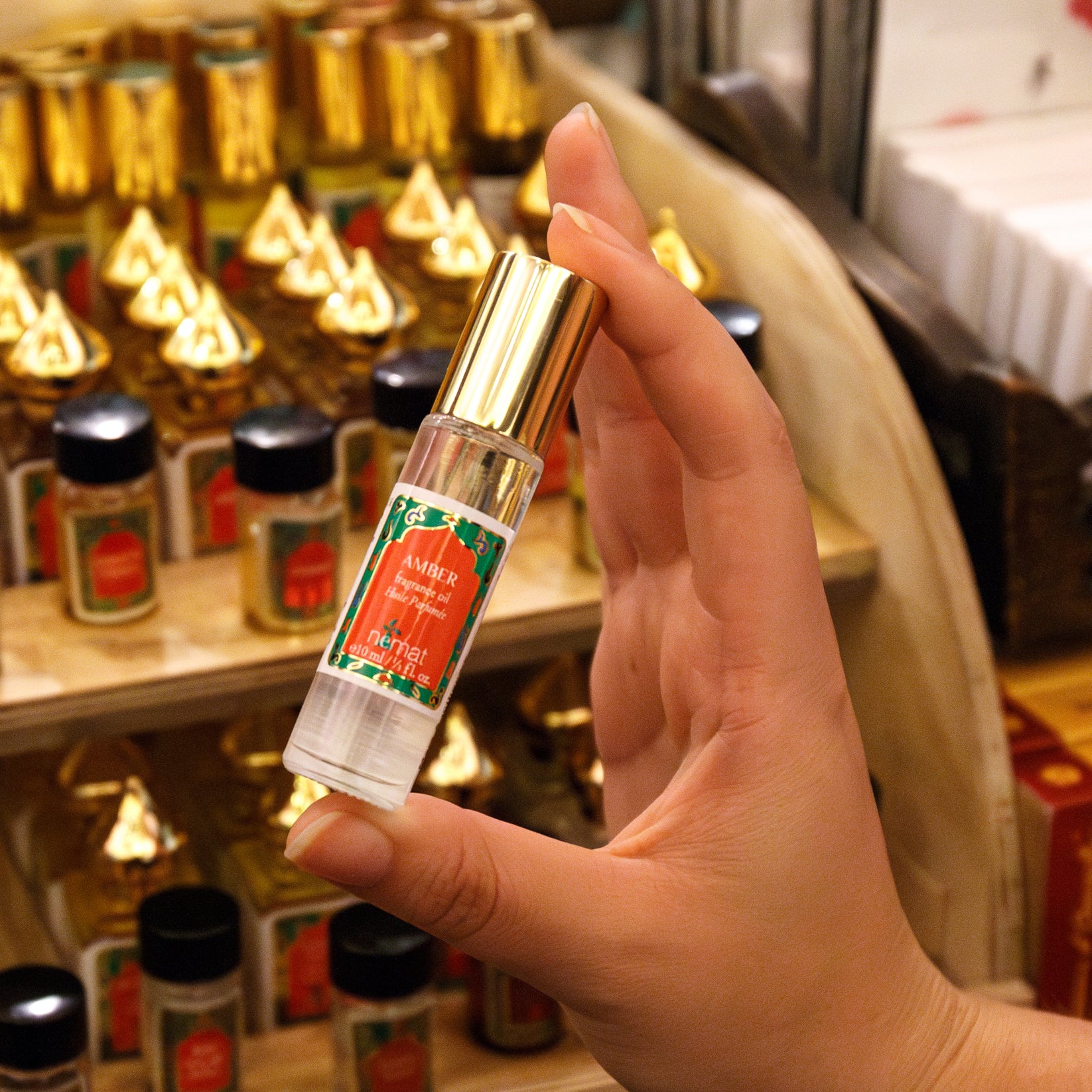 Nemat Amber Oil Fragrance Roll-On (10 ml) | Smallflower