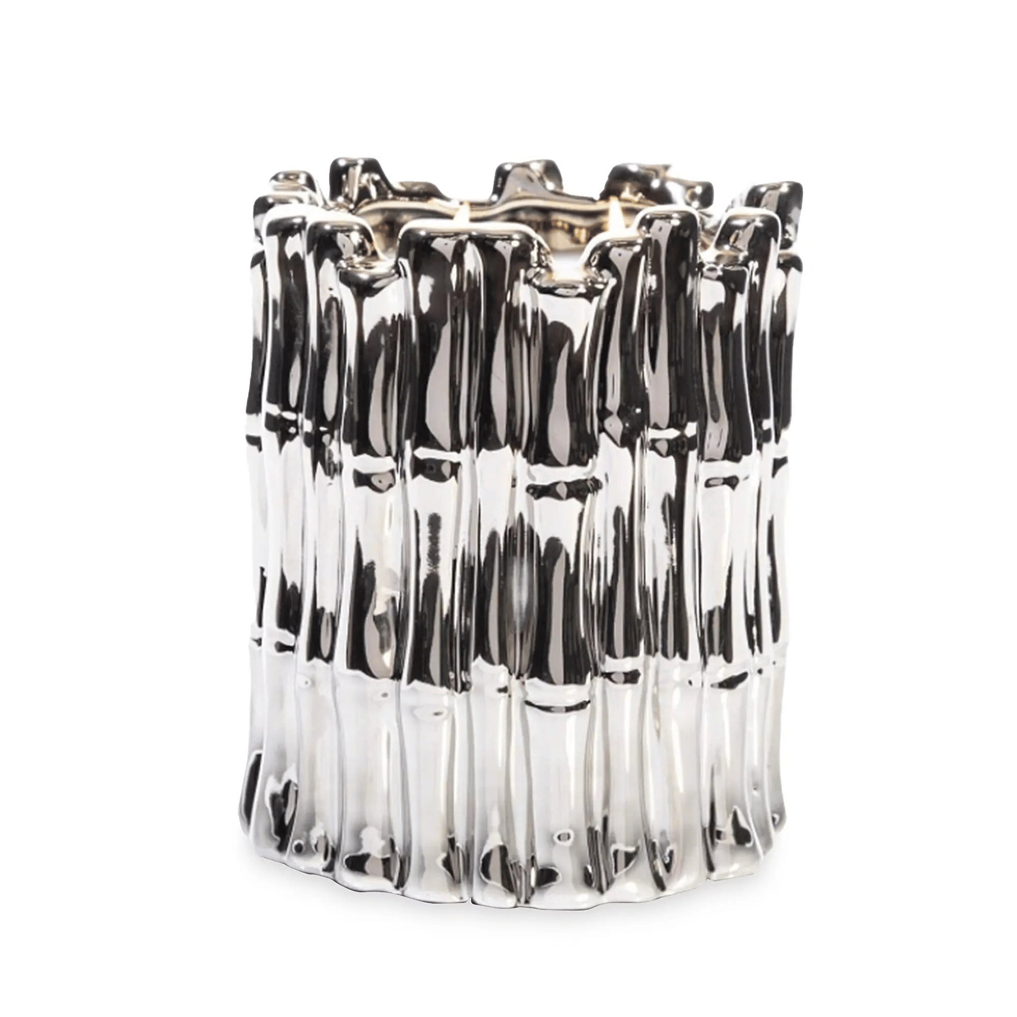 Thompson Ferrier Ivory Musk Silver Bamboo Candle #10090249 – Smallflower