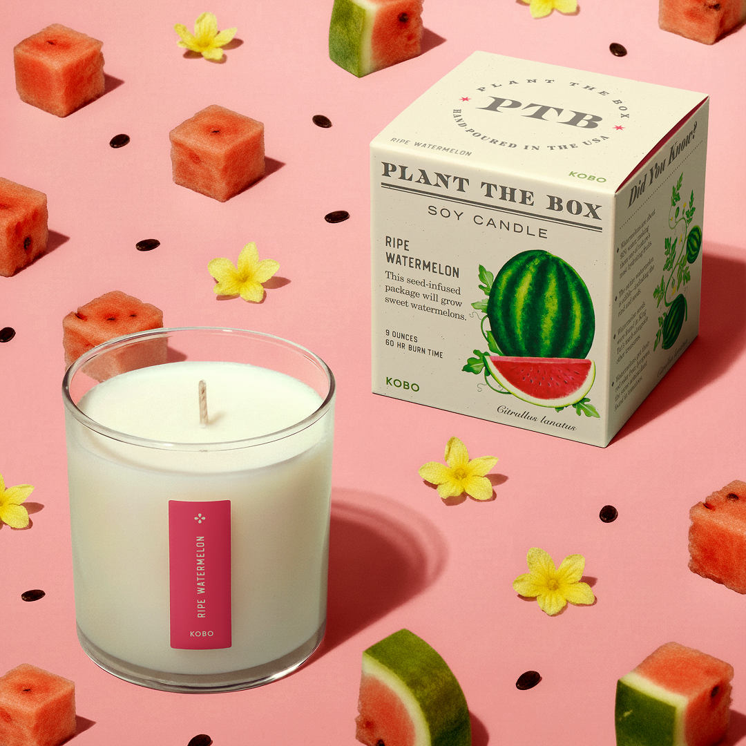 KOBO Plant the Box Ripe Watermelon Candle (9 oz) #10091244 – Smallflower