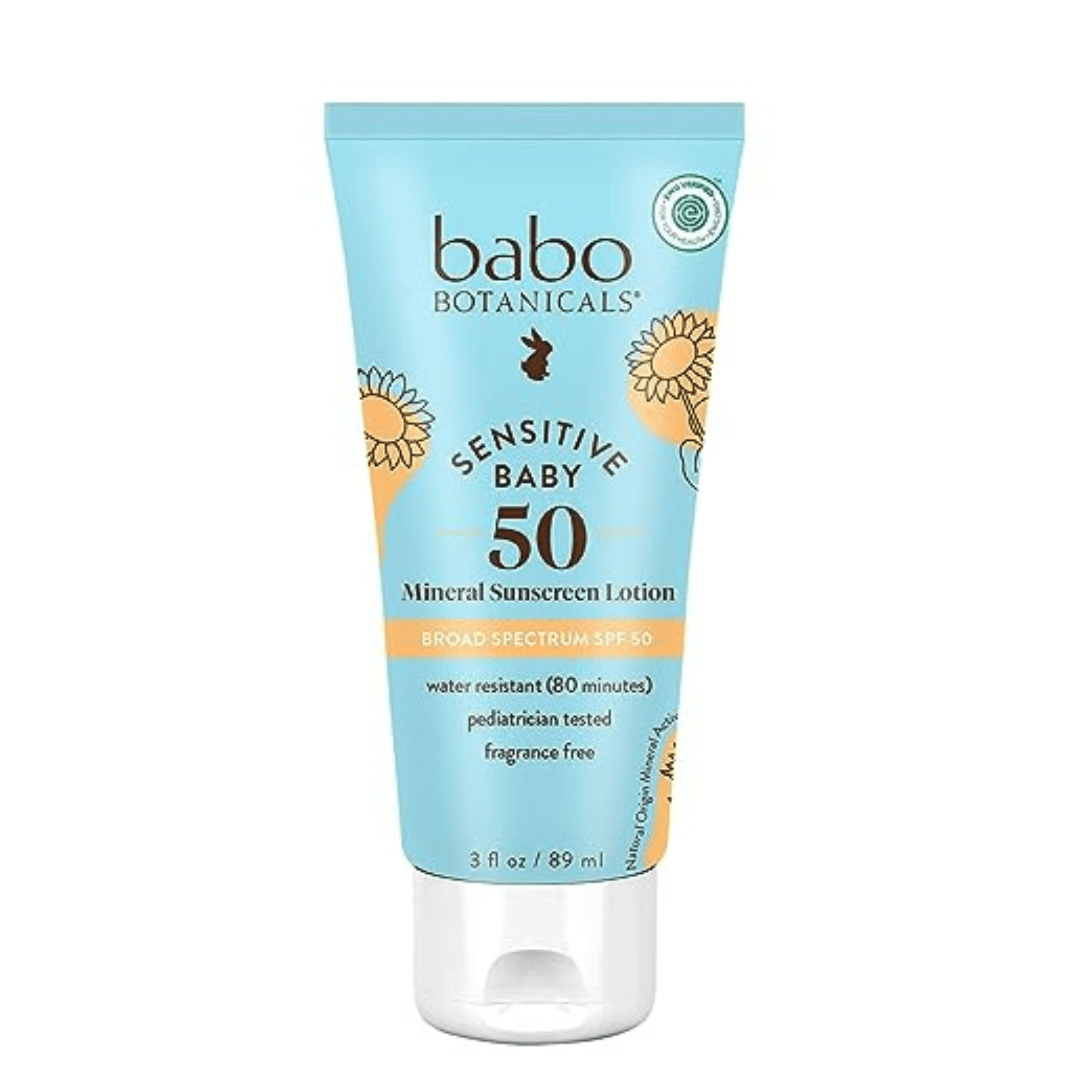Babo Botanicals Sensitive Baby Mineral Sunscreen SPF 50 (3 fl oz) #100 ...