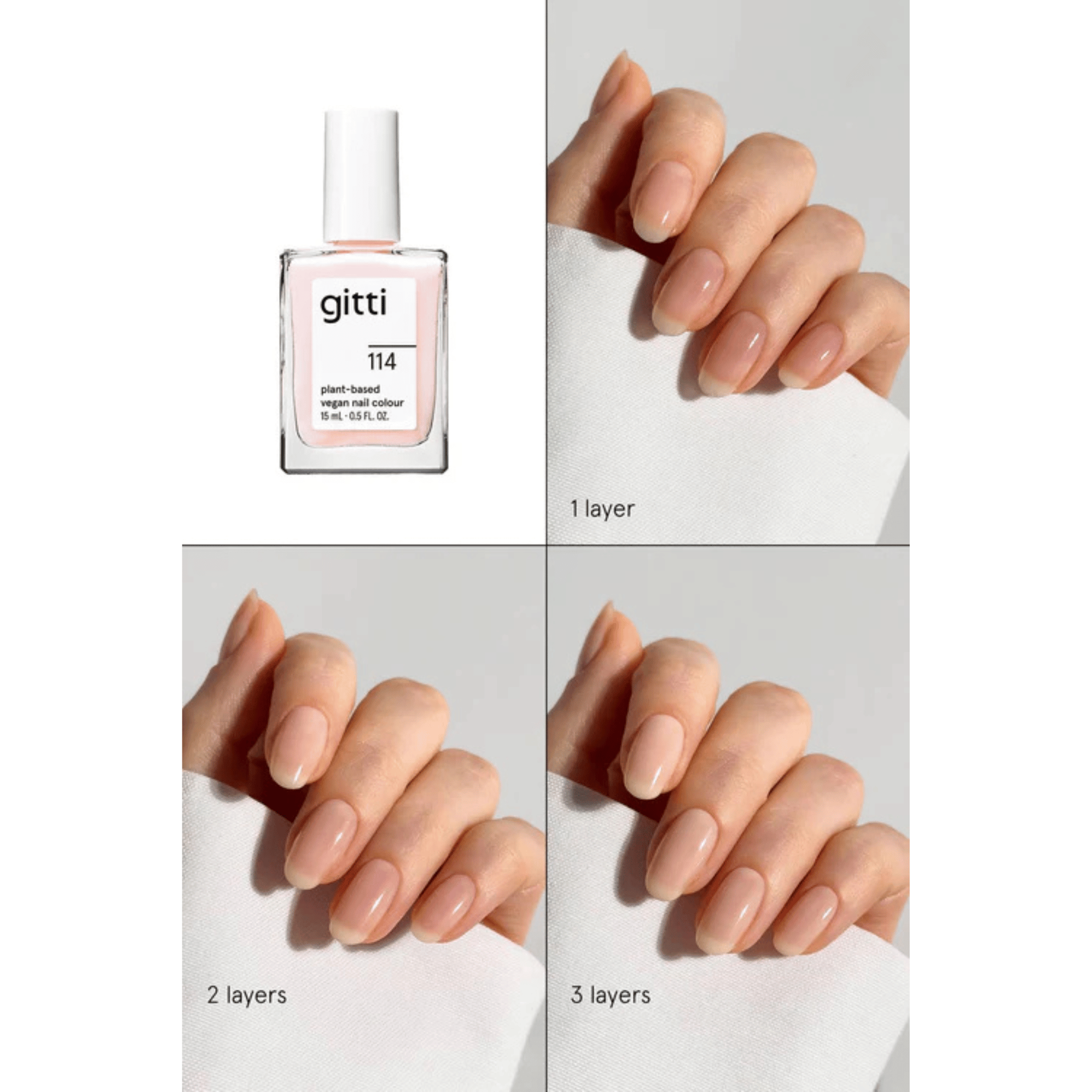 gitti no. 114 Pink Sheen Nail Polish (15 ml) #10091039 – Smallflower