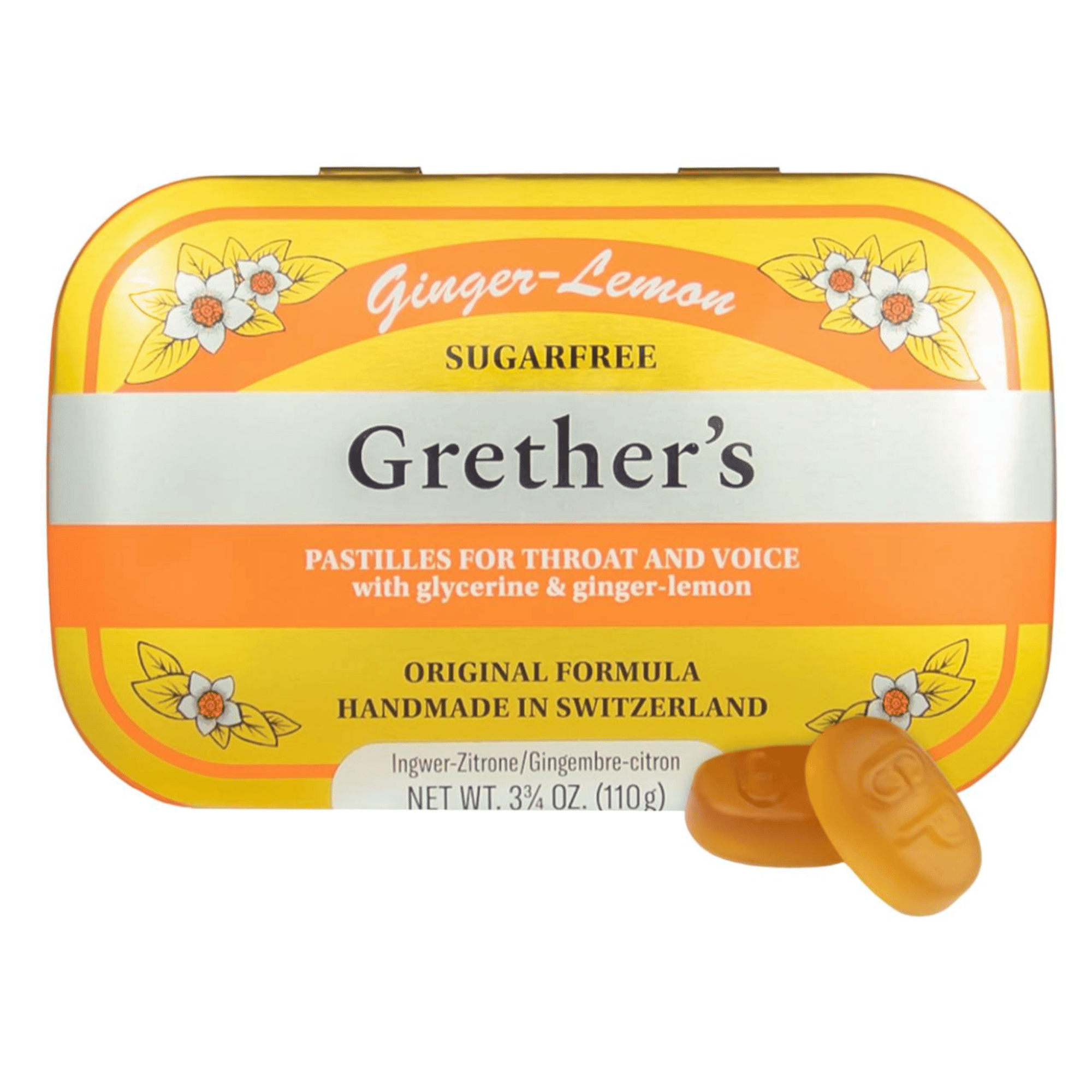 Grether's Sugarfree Ginger Lemon Pastilles (3.75 oz) #10090221 ...