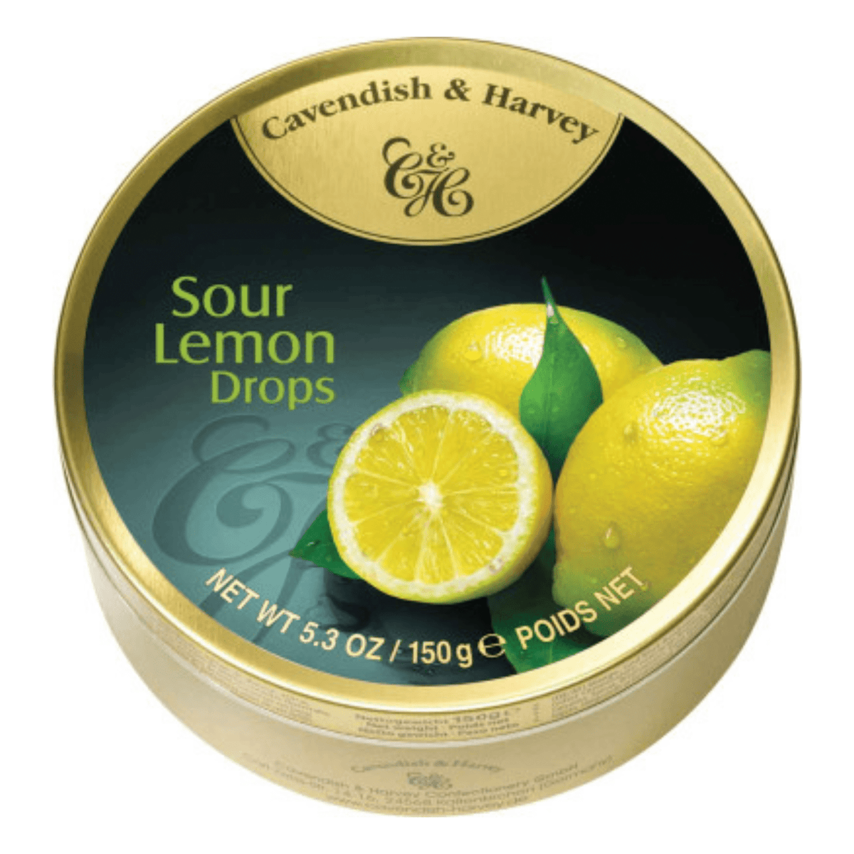 Cavendish & Harvey Lemon Fruit Drops Tin (5.3 oz) #10086649 – Smallflower