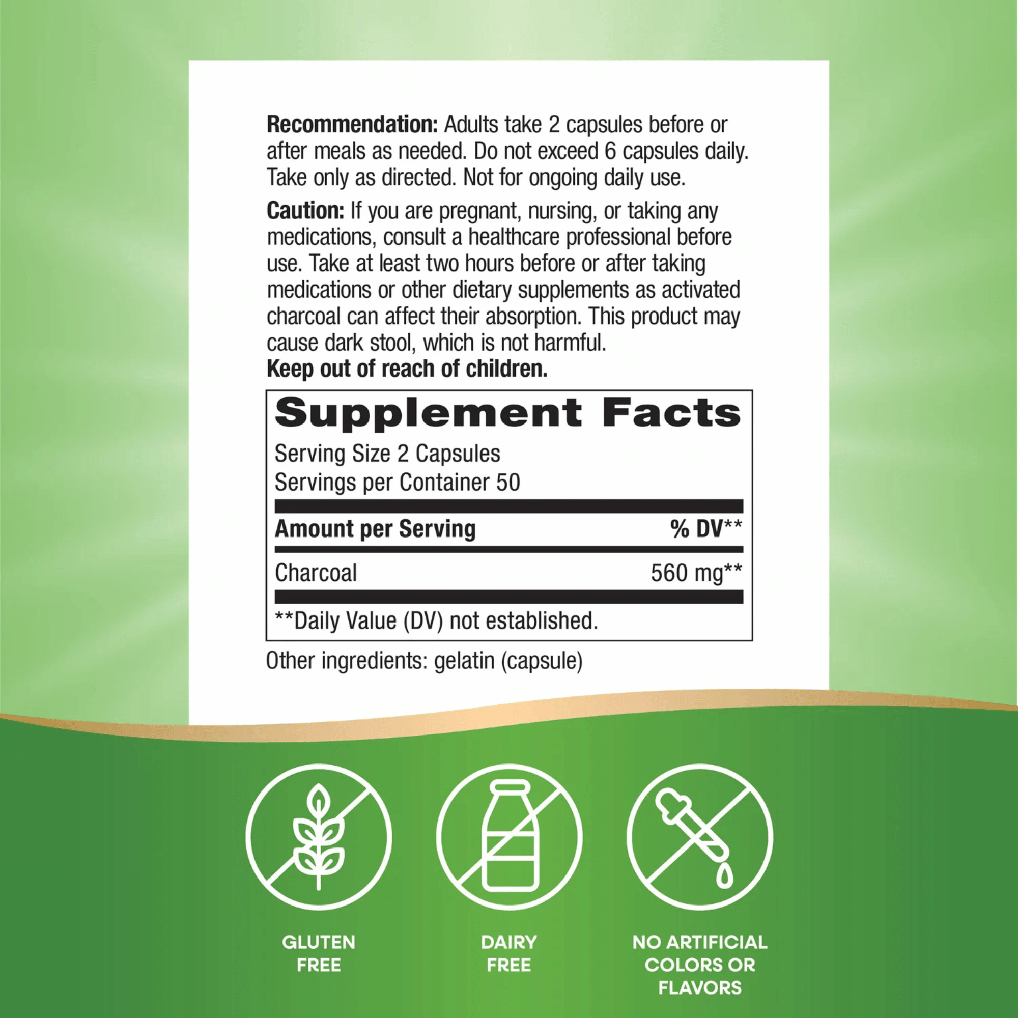 Nature's Way Activated Charcoal (100 count) #10091276 – Smallflower