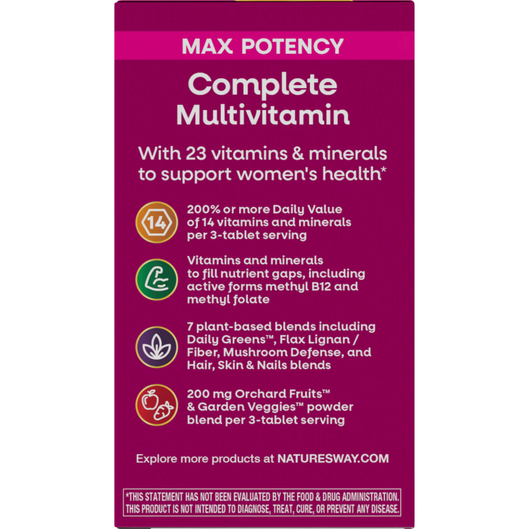 Nature's Way Alive! Max3 Potency Women's Complete Multivitamin (90 cou ...