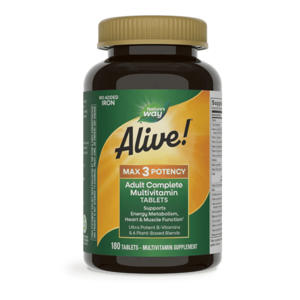Nature's Way Alive! Max3 Potency Adult Complete Multivitamin - No Adde ...