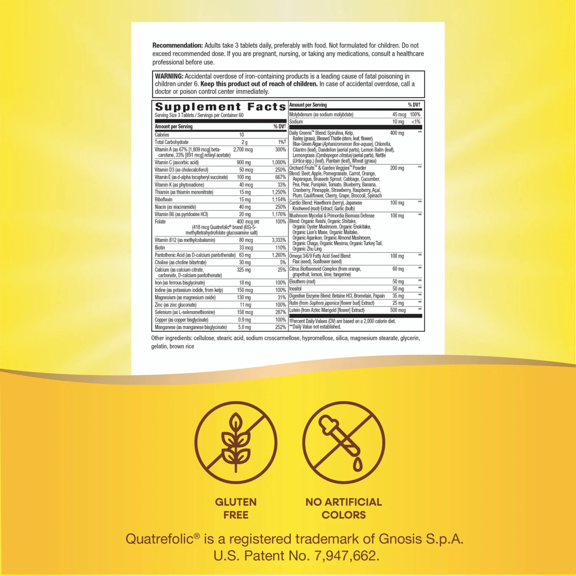 Nature's Way Alive! Max3 Potency Adult Complete Multivitamin with Iron ...