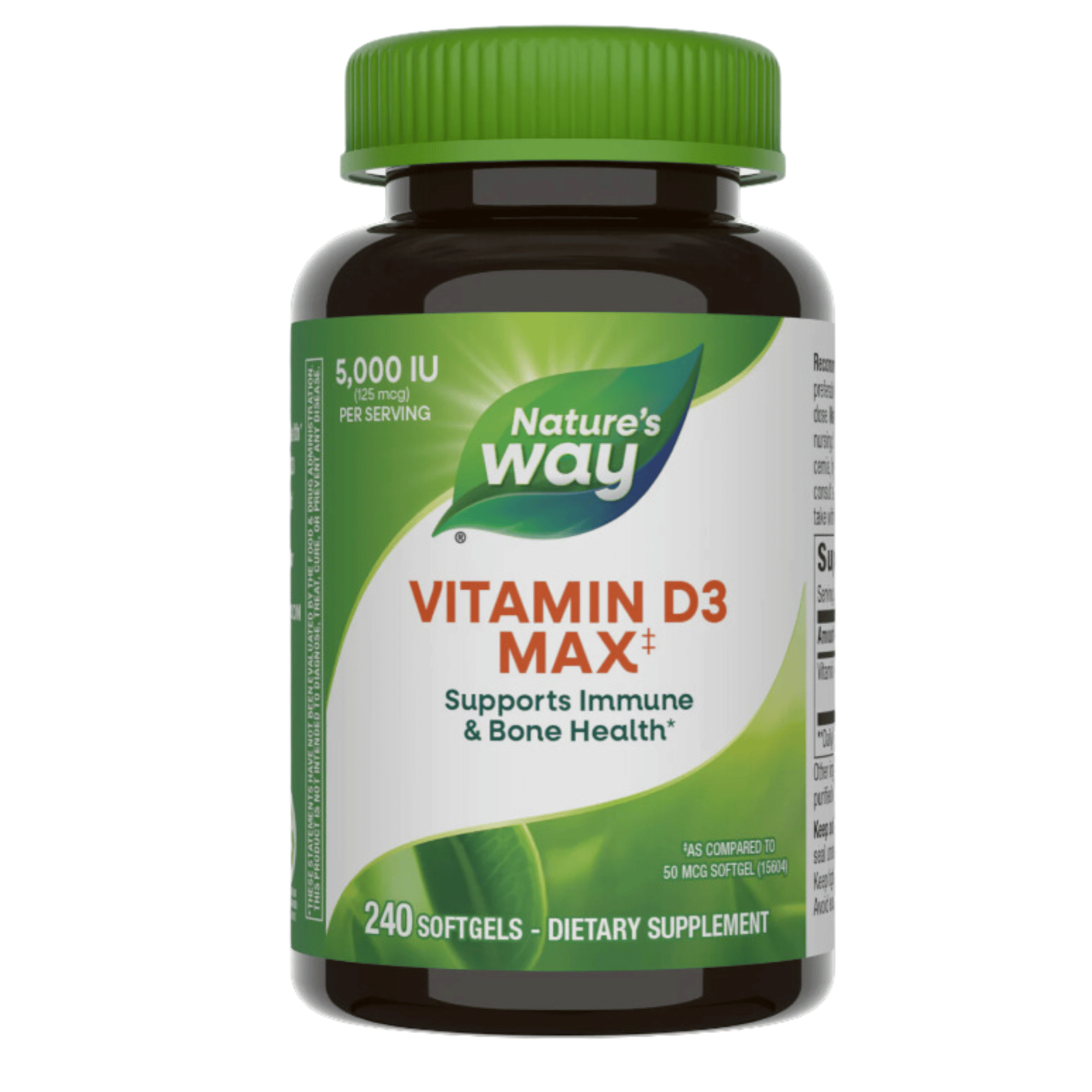 Nature's Way Vitamin D3 Max 5,000 IU 125 MCG (240 count) – Smallflower