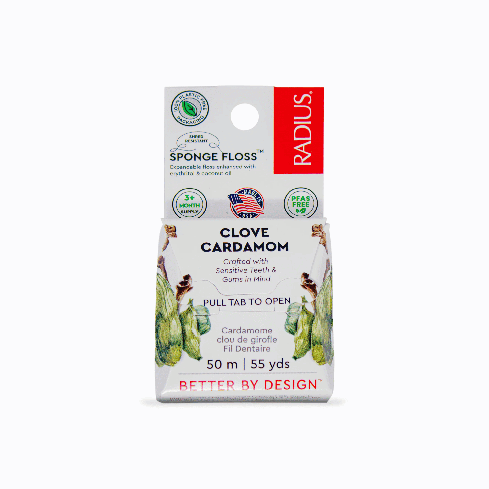 Radius Vegan Clove Cardamom Sponge Floss (55 yd) #10091160 – Smallflower