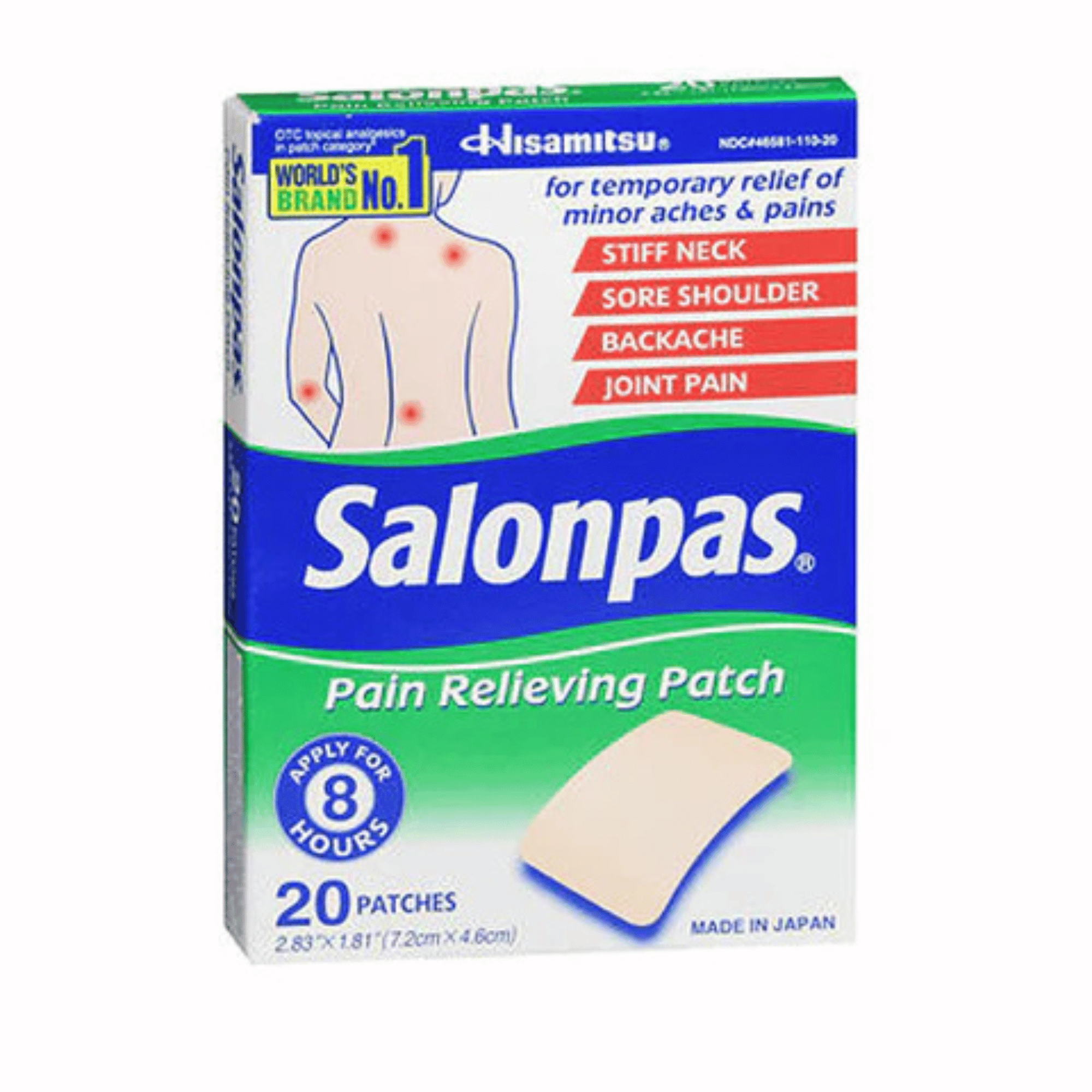 Salonpas Pain Relieving Patch (20 patches) #10089692 – Smallflower