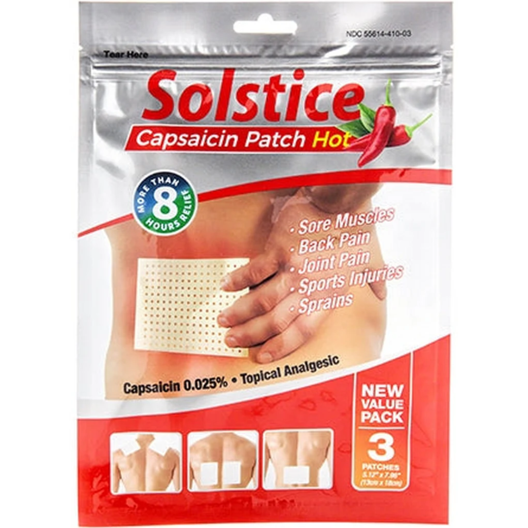 Solstice Capsaicin Patch Hot (3 patches) #10089694 – Smallflower