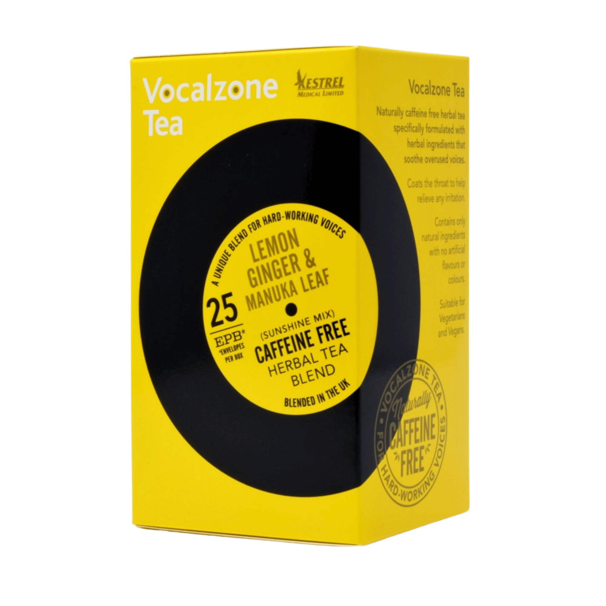 Vocalzone Caffeine Free Lemon Ginger & Manuka Leaf Tea (25 ct) #100890 ...