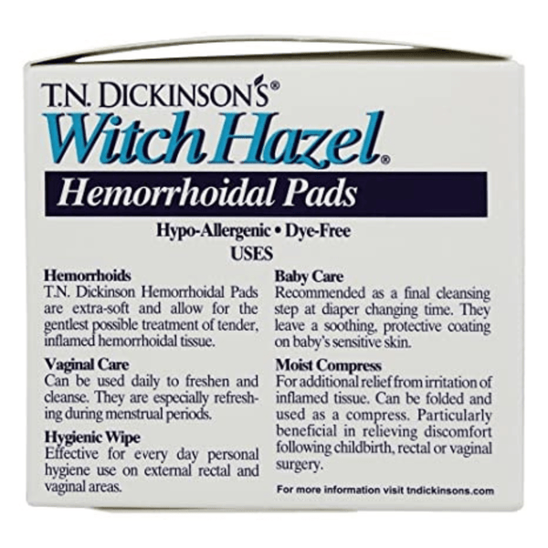 T.N. Dickinson's Witch Hazel Hemorrhoidal Pads (100 count) #10086280 ...